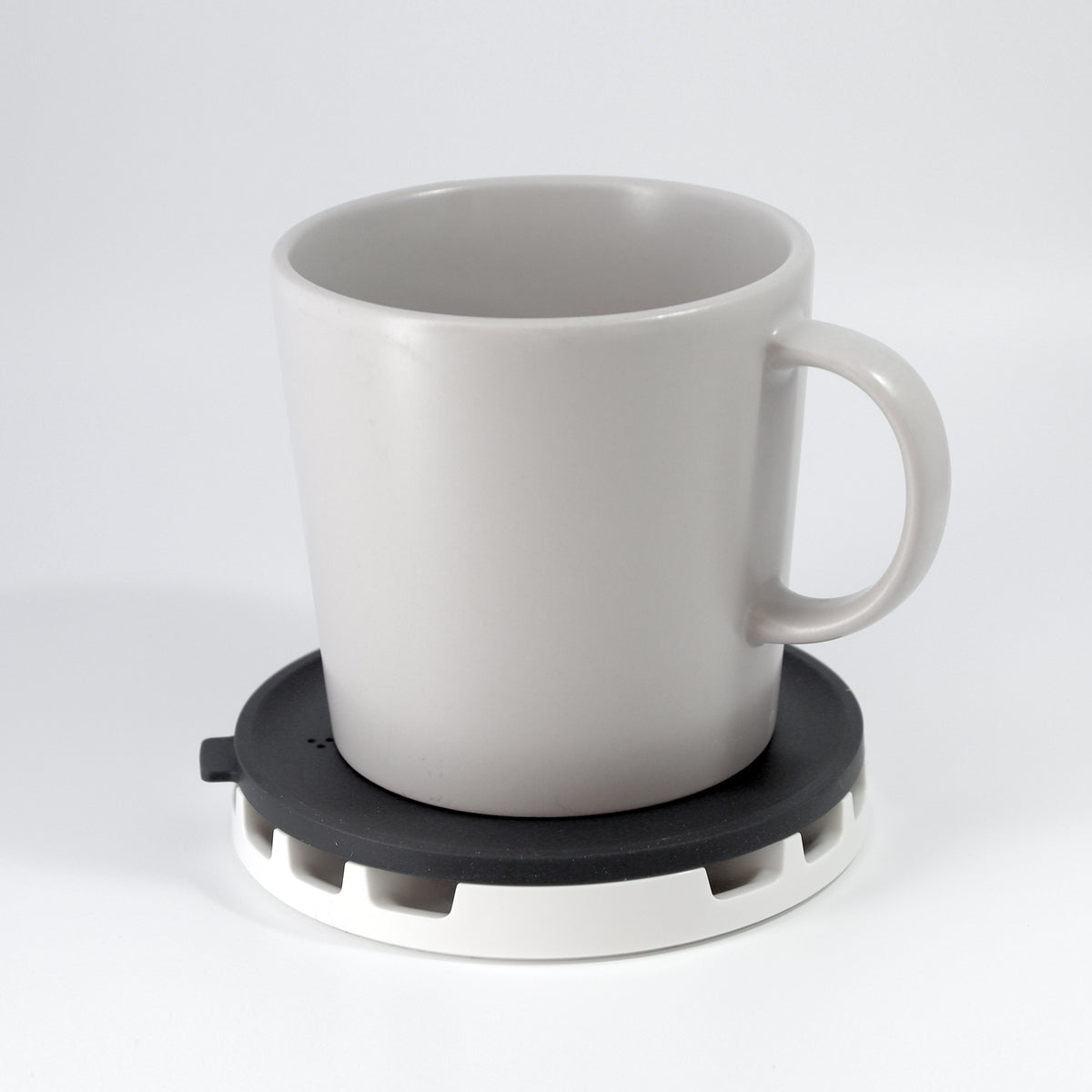 [2pack of Mug mate] Multi-purpose silicone lid & coaster (Dark grey ...